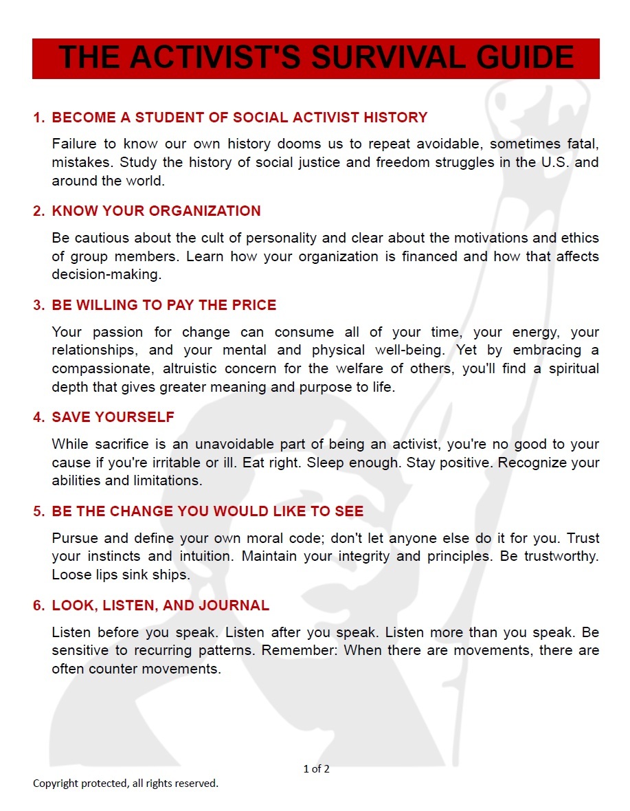 The Activist’s Survival Guide – The Activist's Survival Guide